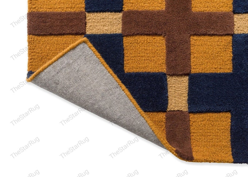 Hand Tufted Decor Milano Rug Interior Yellow/brown Rug Tufted Wool Rug ...