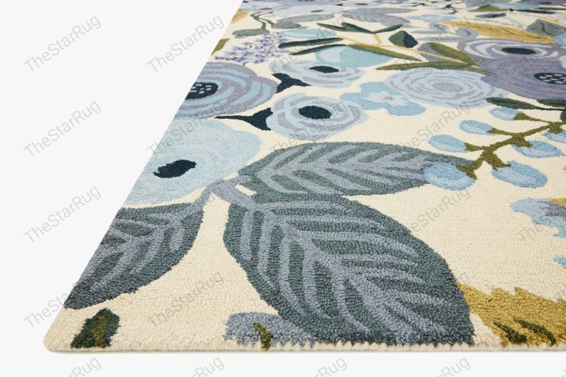 Hand Tufted Rugmulti Floral Optimism Rug/ivory Base, Justina Blakeney Area Rug for Bedroom ...