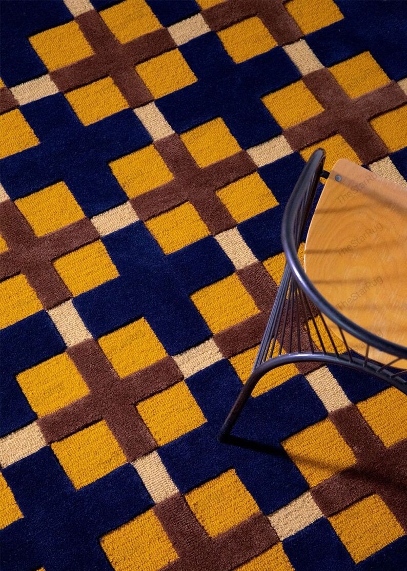 Hand Tufted Decor Milano Rug Interior Yellow/brown Rug Tufted Wool Rug ...