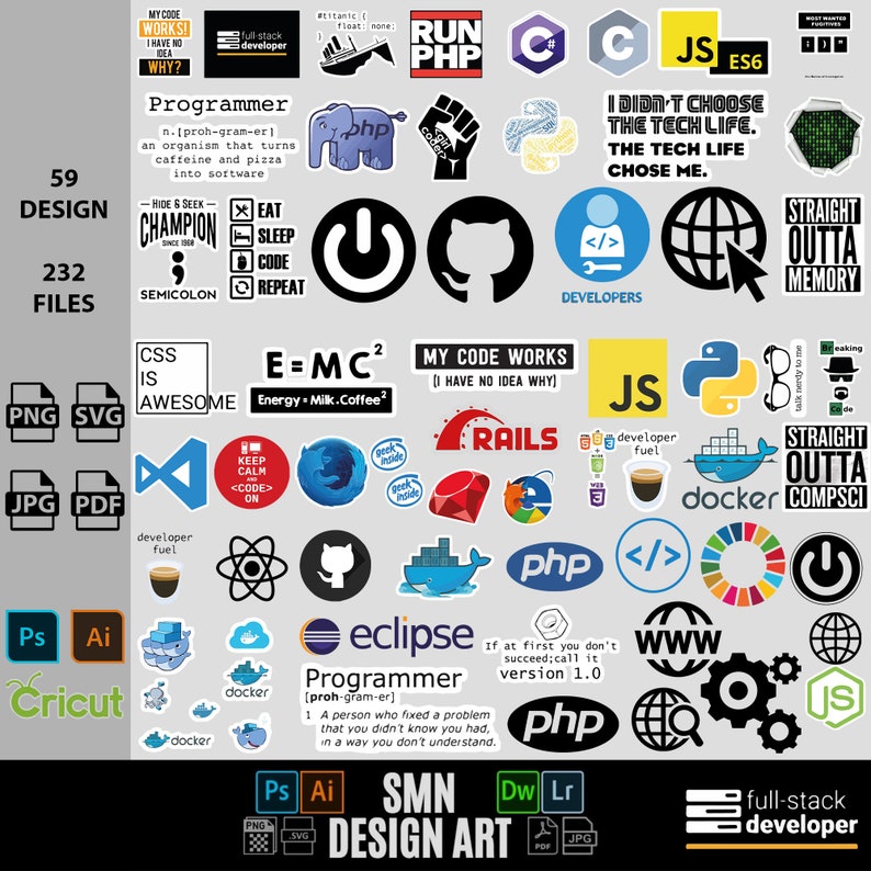 Developer Software Svg Bundle Svg Drawing PNG EPS Svg for - Etsy Australia