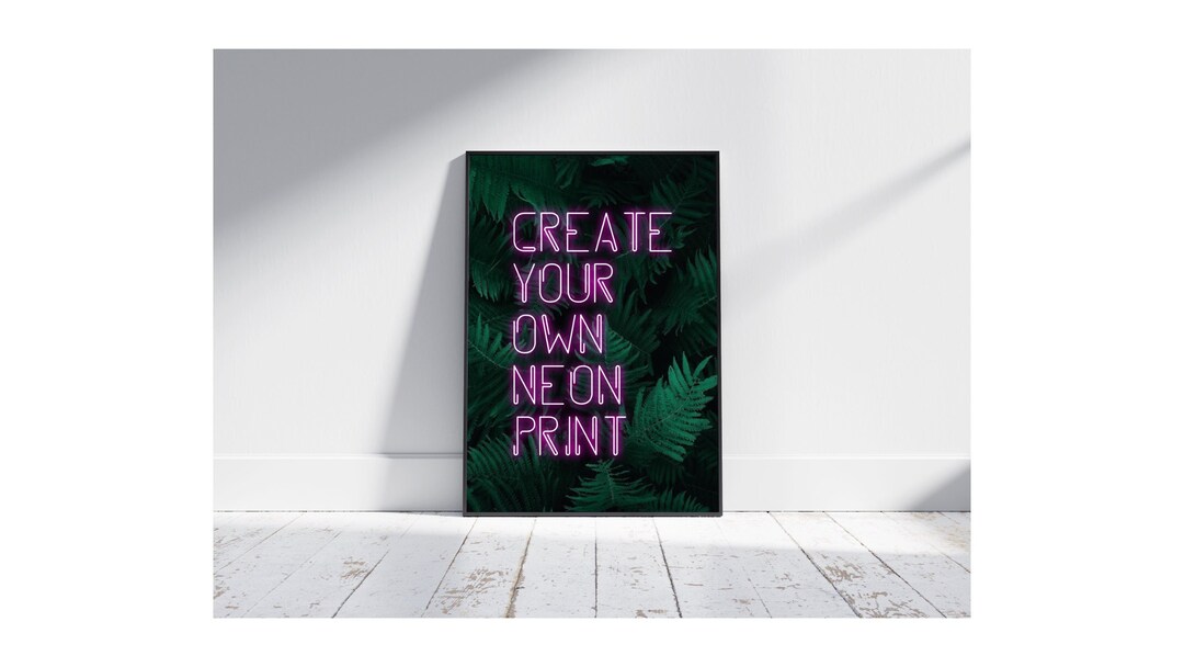 Design Your Own Neon Print Custom Order Request Wall Art - Etsy
