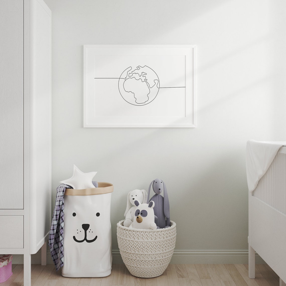 One Line World, Globe Line Art, Travel Line Drawing, Contiguous Line ...