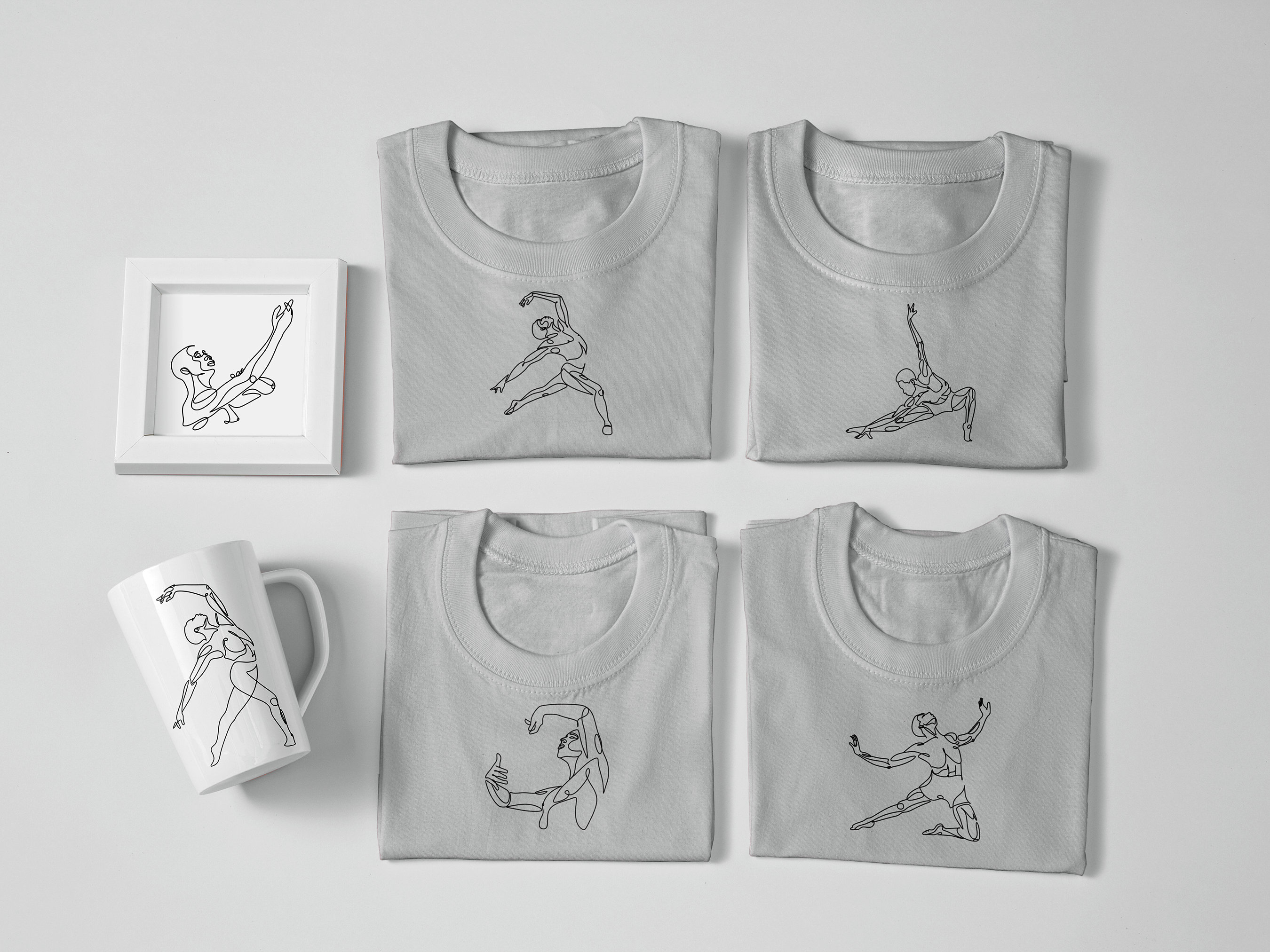 Male Dancer Line Art Set of 9 Wall Art, One Line Men Dancer Ballerina ...