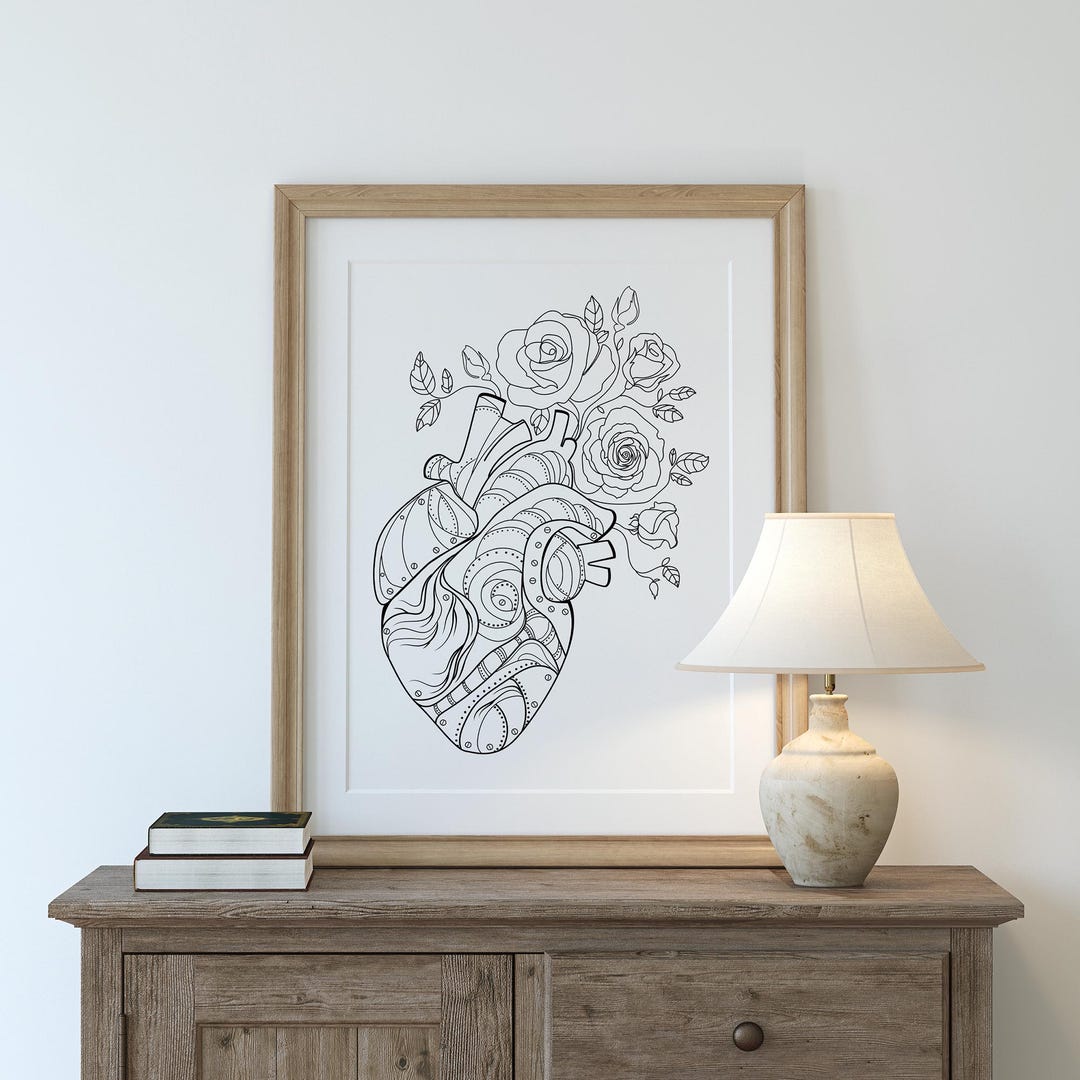Beautiful Mind, Floral Brain Line Drawing, Brain Line Art, Flowers ...