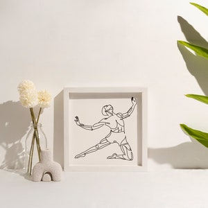 Male Dancer Line Art Set of 9 Wall Art, One Line Men Dancer Ballerina ...
