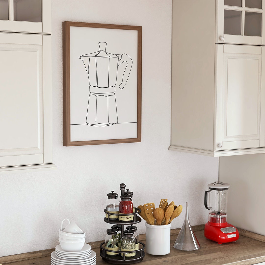 Makineta Print, Moka Pot Line Art, Coffee Expert Printbale, Espresso ...