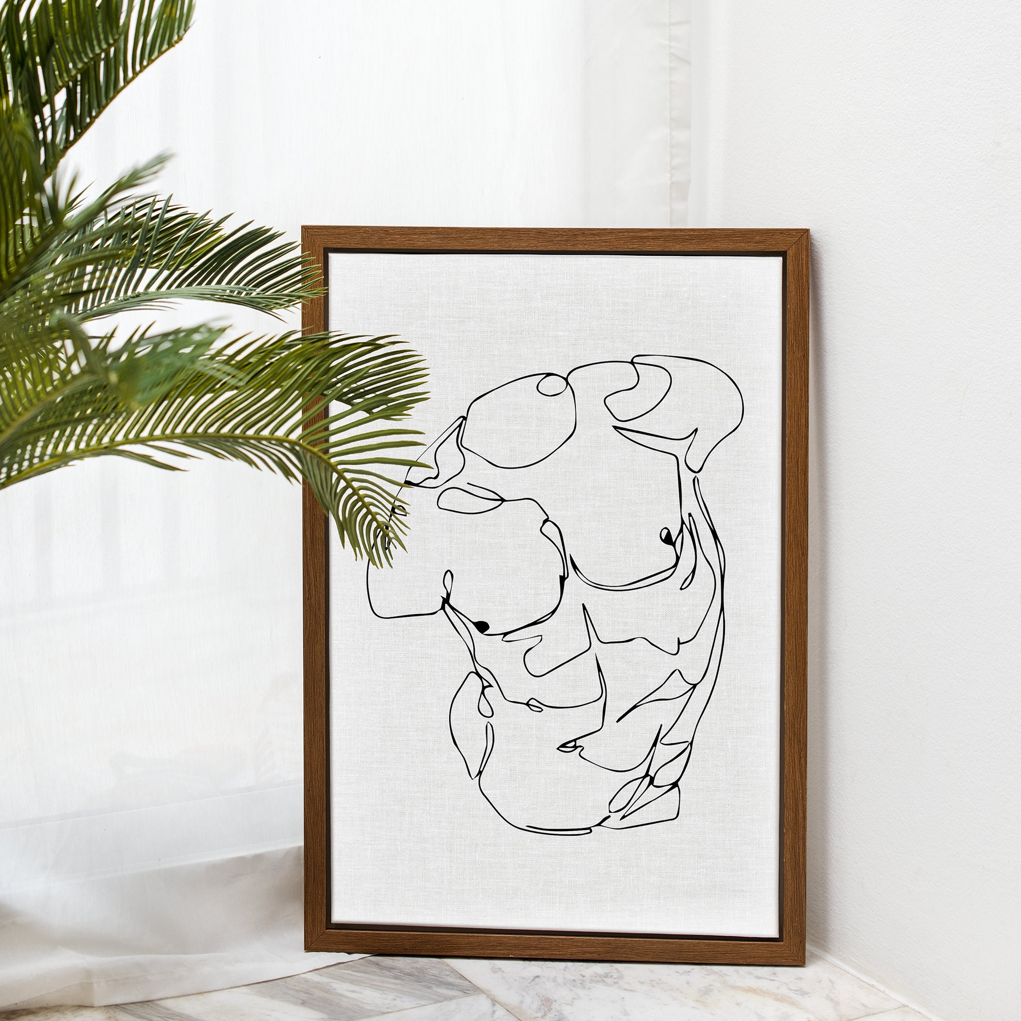 Male Body One Line Drawing Printable, Greek God Statue, Man Body ...