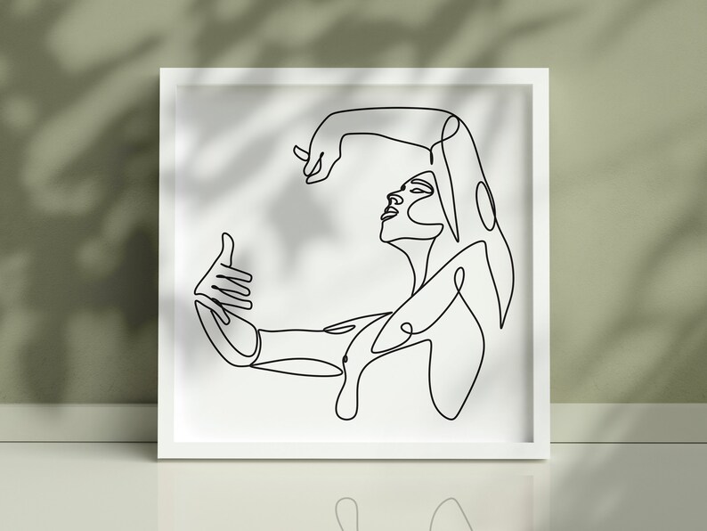 Male Dancer Line Art Set of 9 Wall Art, One Line Men Dancer Ballerina ...