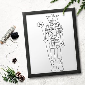 Nutcracker Line Art, Christmas Nutcracker Print, Nutcracker PNG & SVG ...