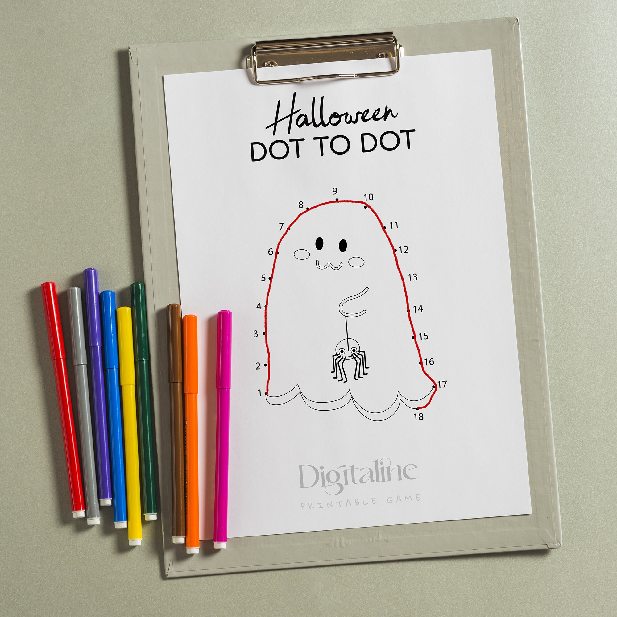 40 Activity Pages of Halloween Dot to Dot Kids Game, Printable ...