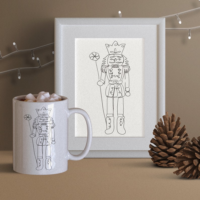 Nutcracker Line Art, Christmas Nutcracker Print, Nutcracker PNG & SVG ...