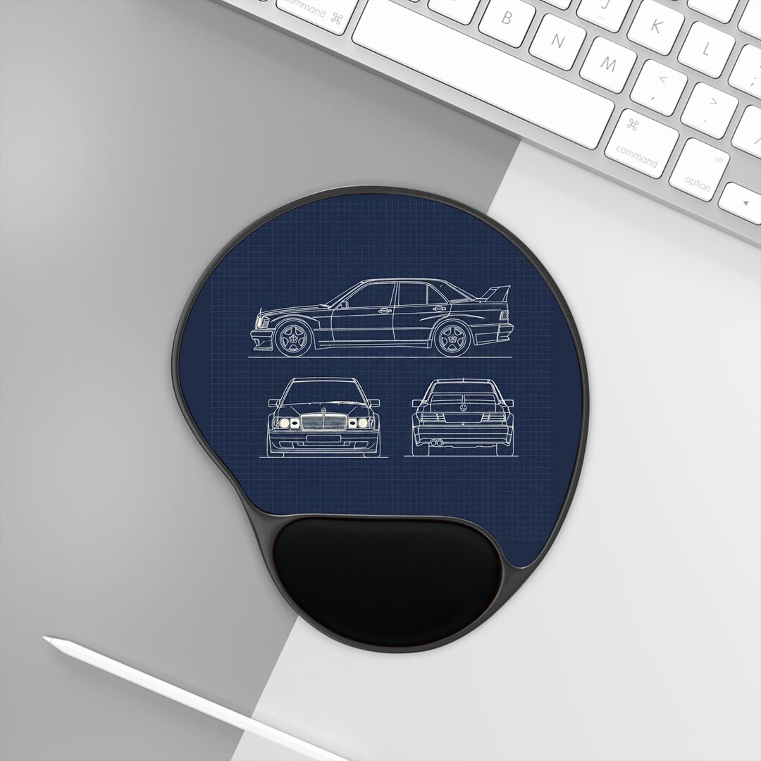 Ergonomic Blueprint DTM Car Mouse Pad With Wrist Rest - Etsy