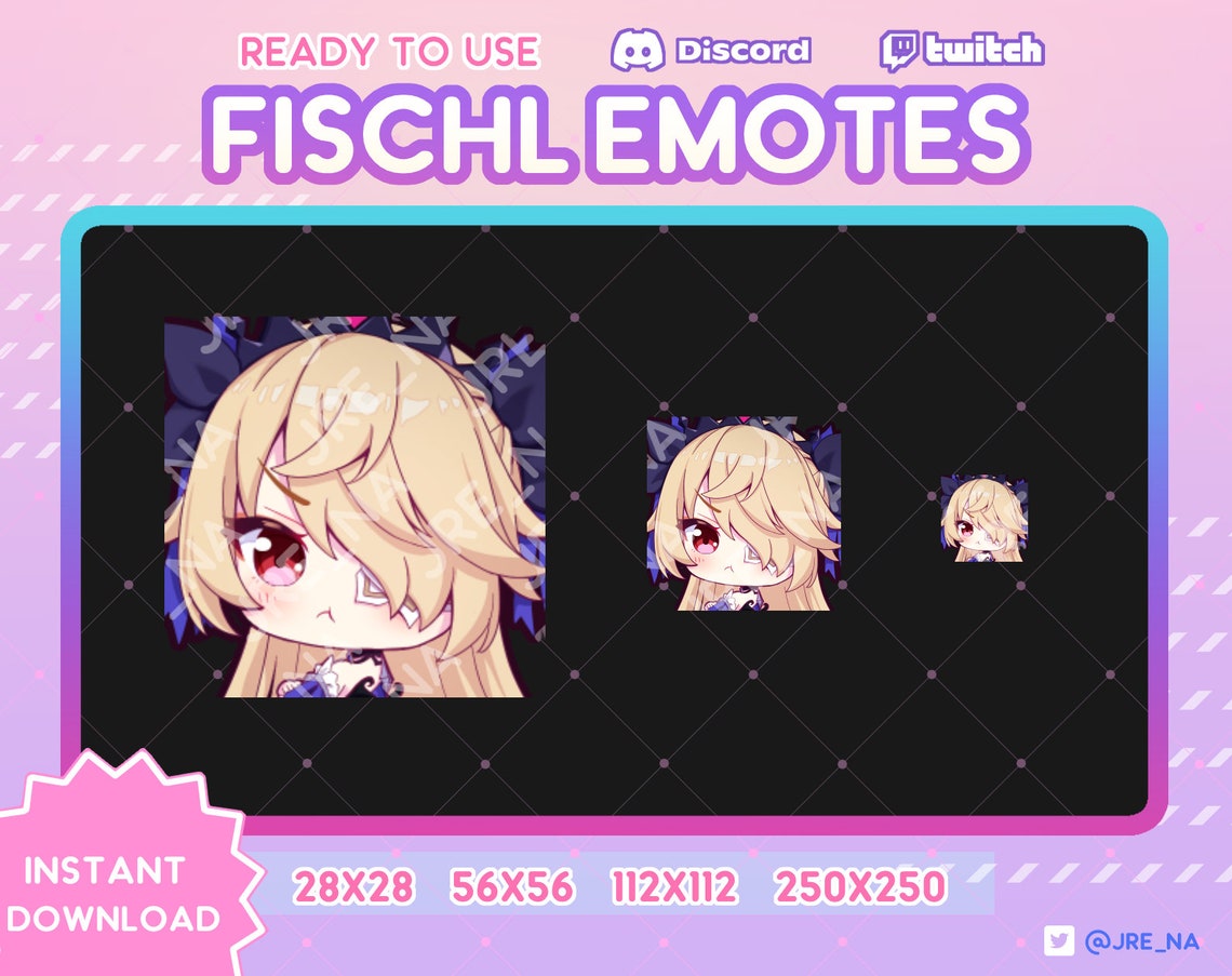 Fischl Genshin Impact Pout Emote for Twitch / Discord Ein - Etsy