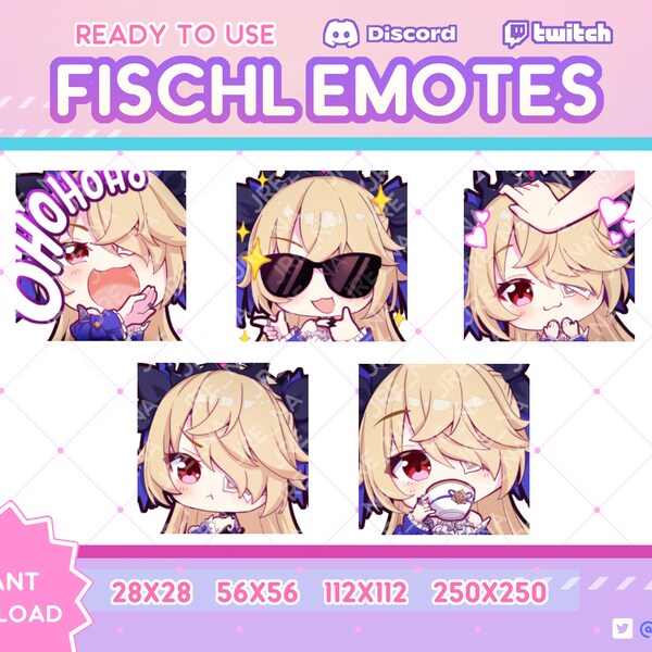 Genshin Emotes Fischl - Etsy Australia