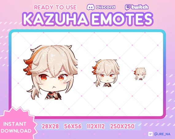 Kazuha Genshin Impact Pout Emote for Twitch / Discord - Etsy