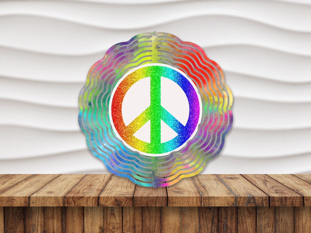 10in. Peace Sign Wind Spinner Digital Download - Etsy