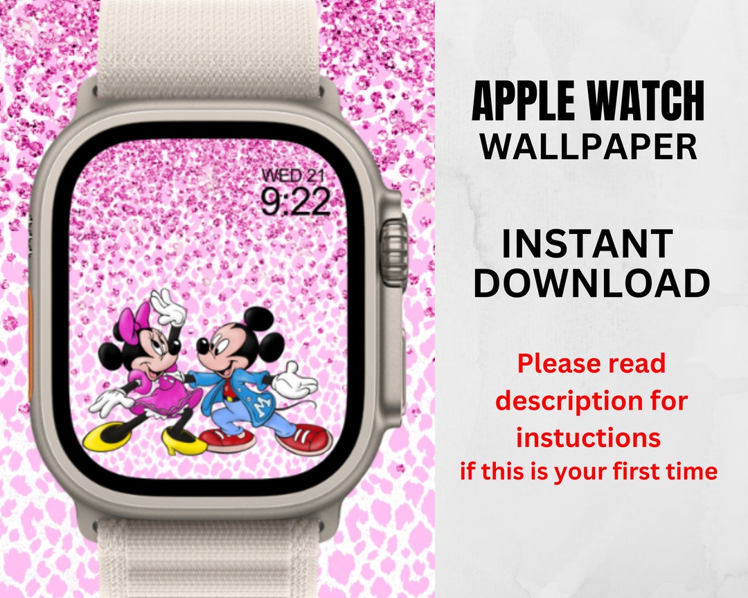 Minnie and Mickey Apple Watch Wallpaperwatch Face Digital - Etsy