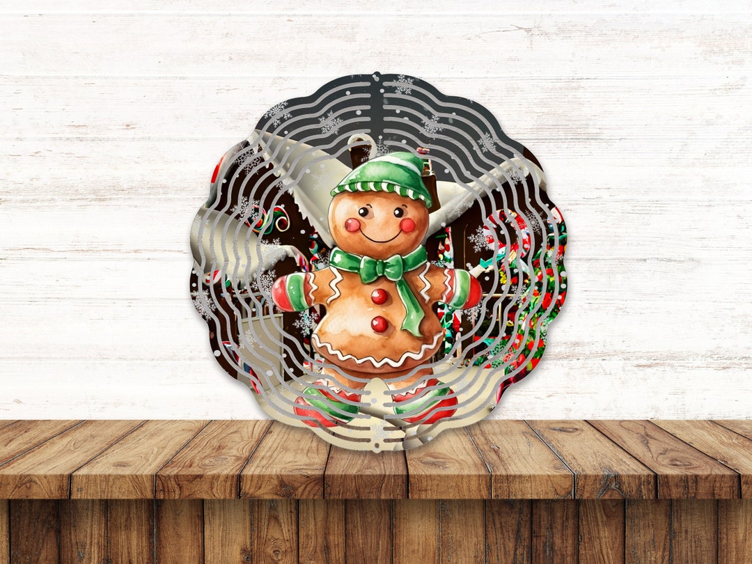 10in. Christmas Gingerbread Man Wind Spinner Digital Download - Etsy