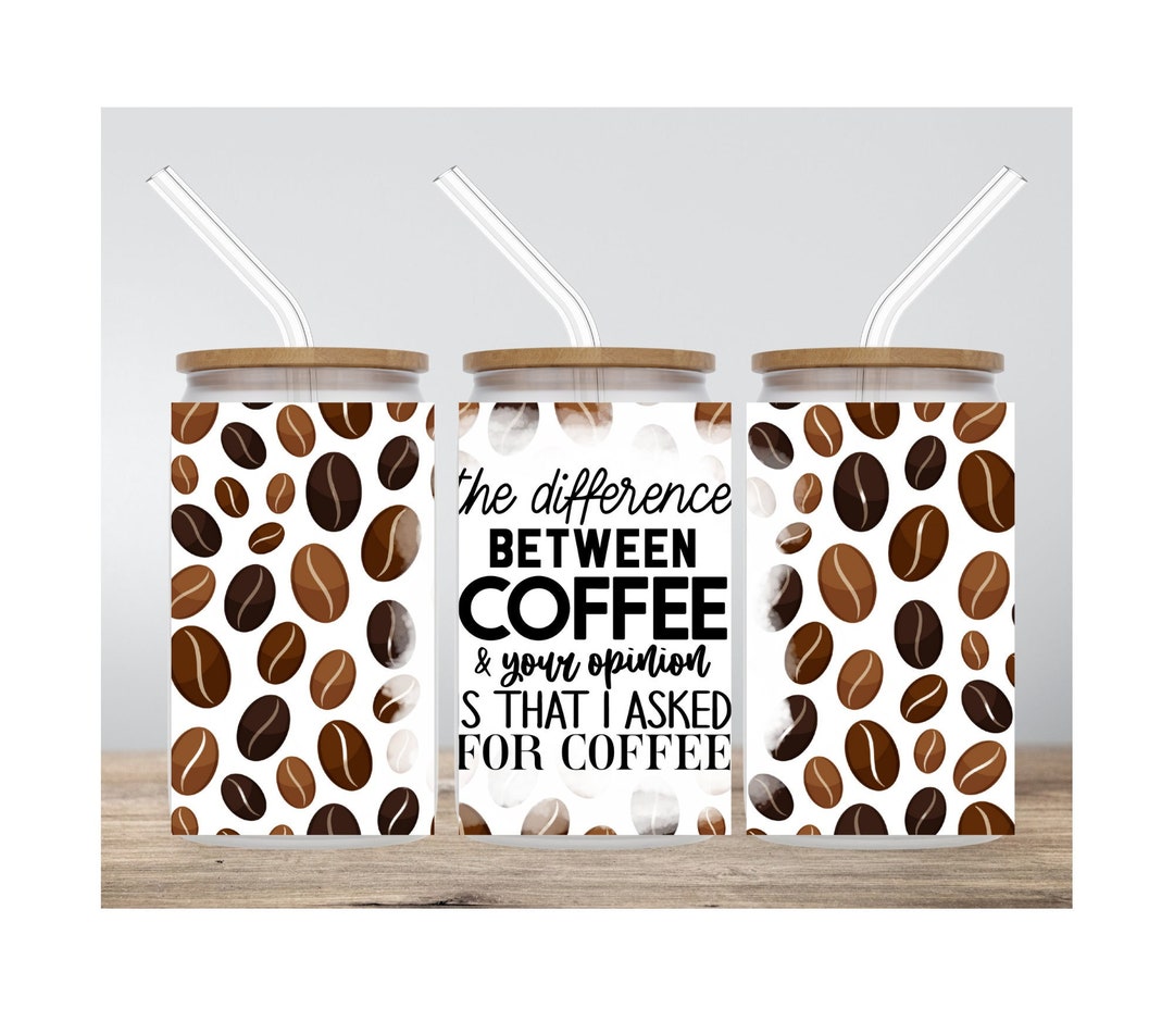 16oz Coffee Glass Can Tumbler Digital Download - Etsy