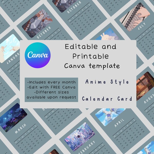 3x5 Printable Calendar - Etsy