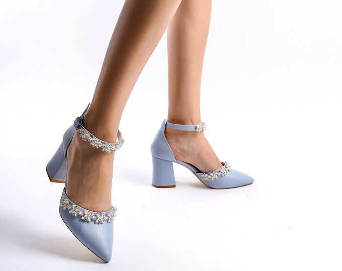 Blue High Heels, Blue Wedding Shoes, Baby Blue Shoes, Light Blue Heels ...