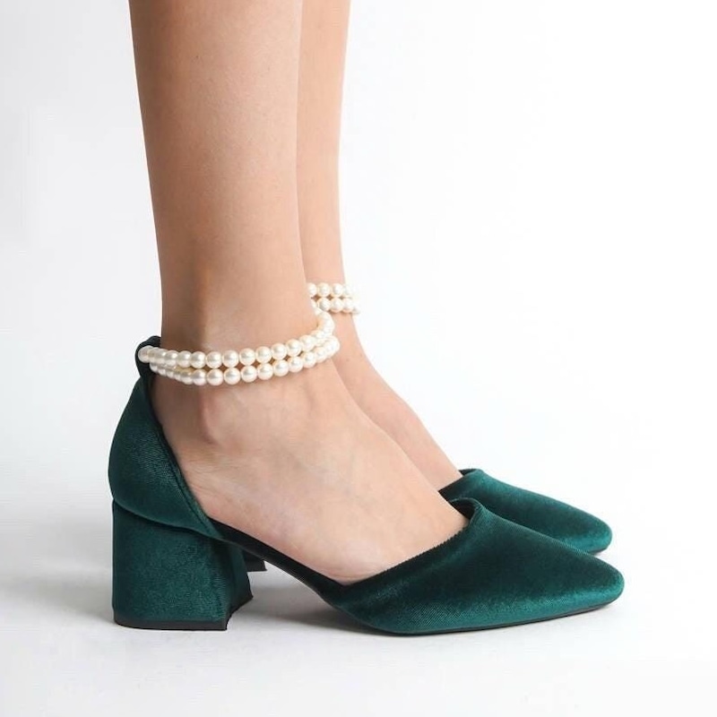 Bridal Shoes Mini Heel - Etsy UK