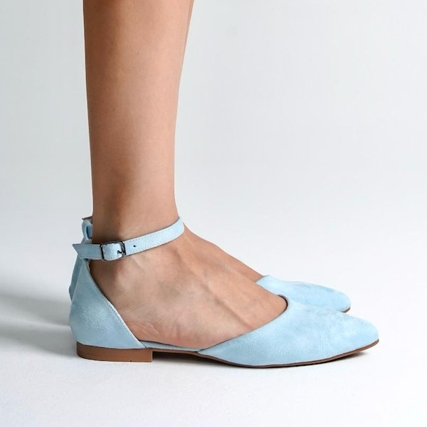 Blue Ballet Flats - Etsy