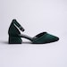 Green Velvet Heels, Green Velvet Shoes, Green Block Heels, Green Low ...