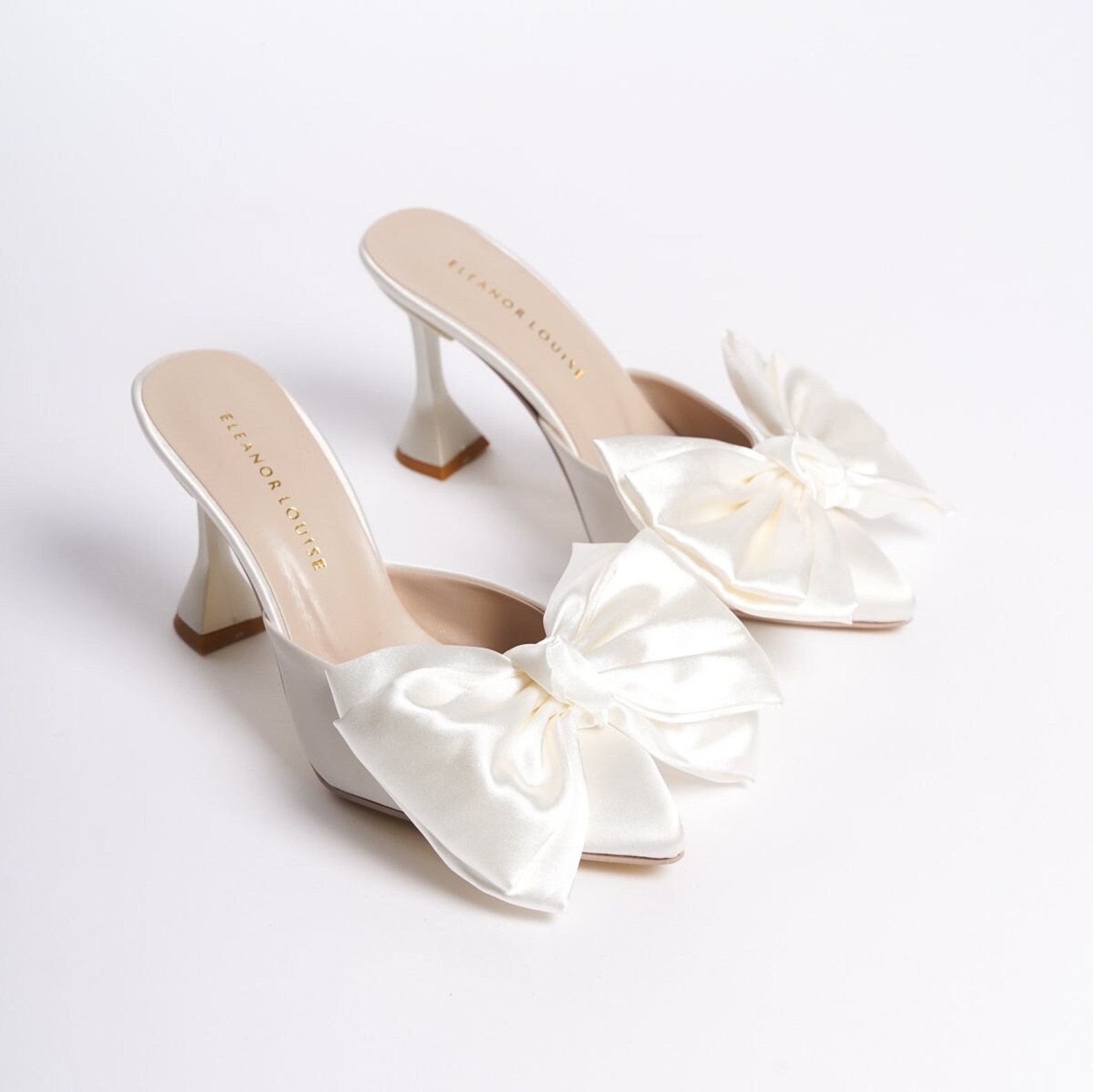 Bow Tie Bride Shoes, Bridal Shoes, Wedding Shoes, Ankle Strap Heels ...
