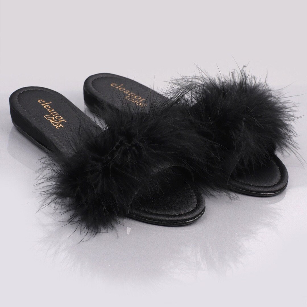 Feather Slippers Marabou Slippers Trendy Bride Slippers Bridal