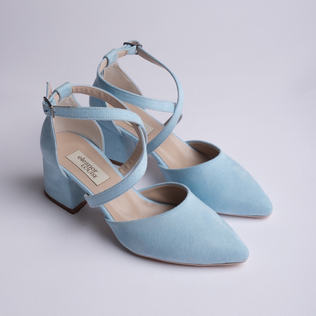 Blue Suede Shoes, Blue Wedding Shoes, Blue Low Heels, Baby Blue Shoes ...