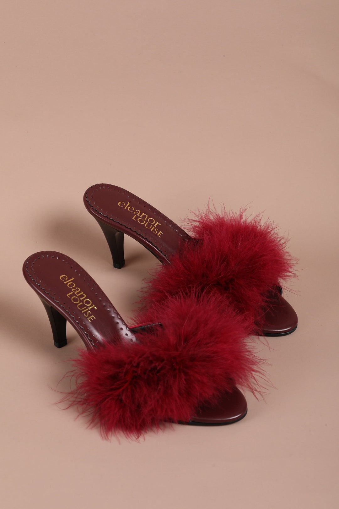 Feather Slippers, Bridal Slippers, Feather Sandals, Marabou Slippers ...