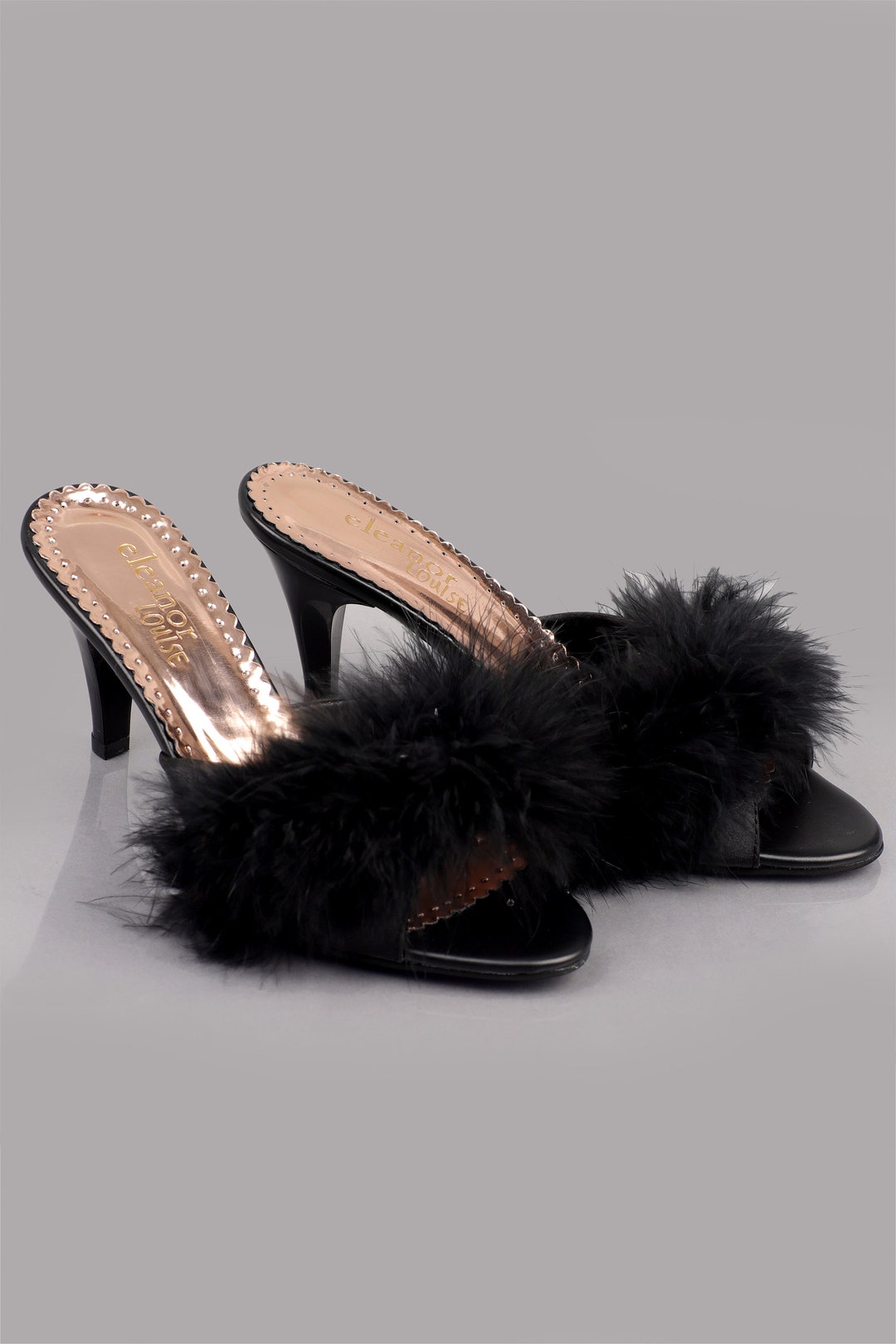 Feather Slippers, Bridal Slippers, Feather Sandals, Marabou Slippers ...