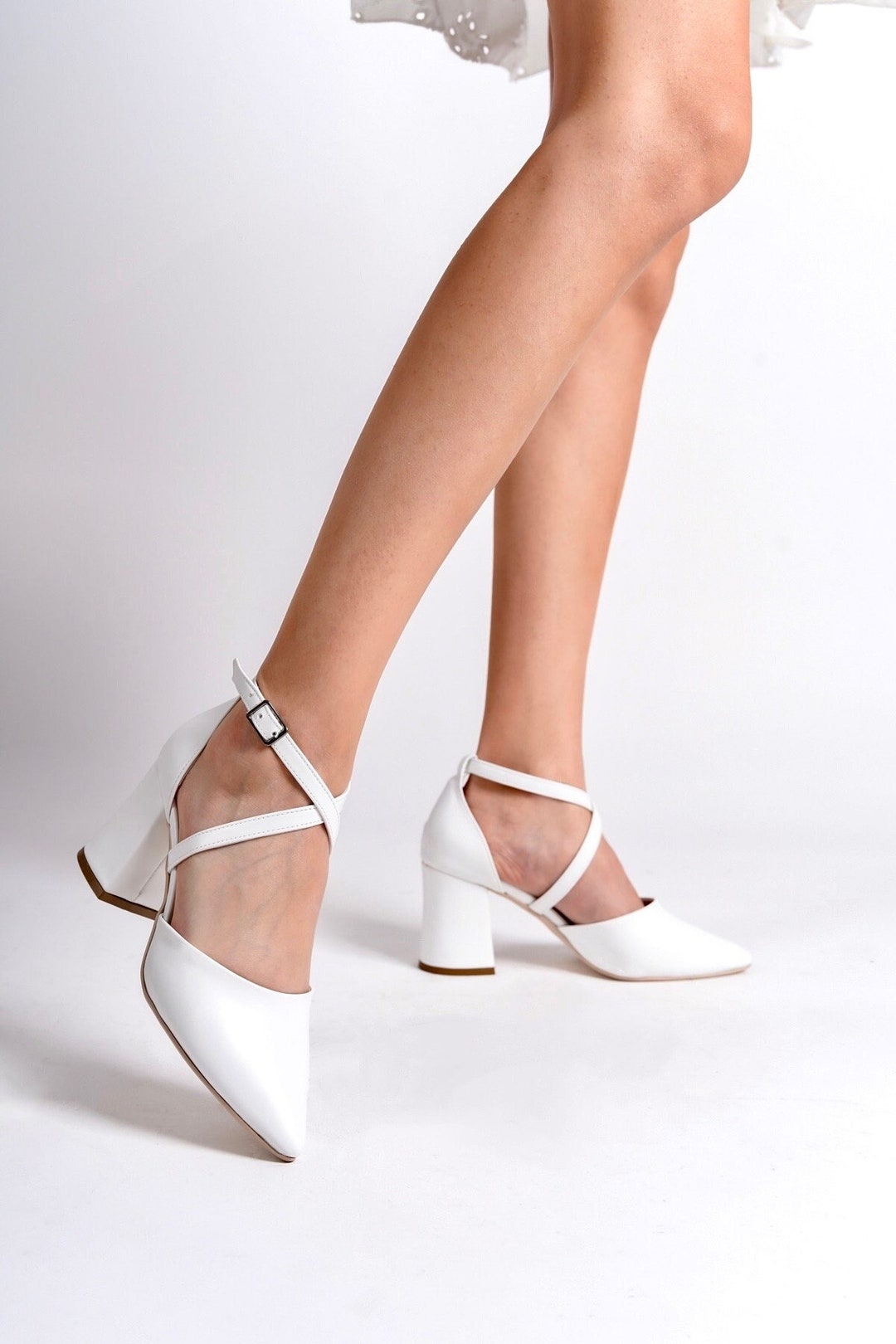 White Wedding Shoes, White High Heels, Bridal Shoes, Wedding Heels ...