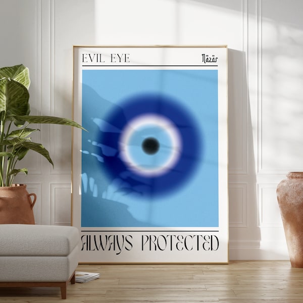 Aesthetic Evil Eye Posters - Etsy