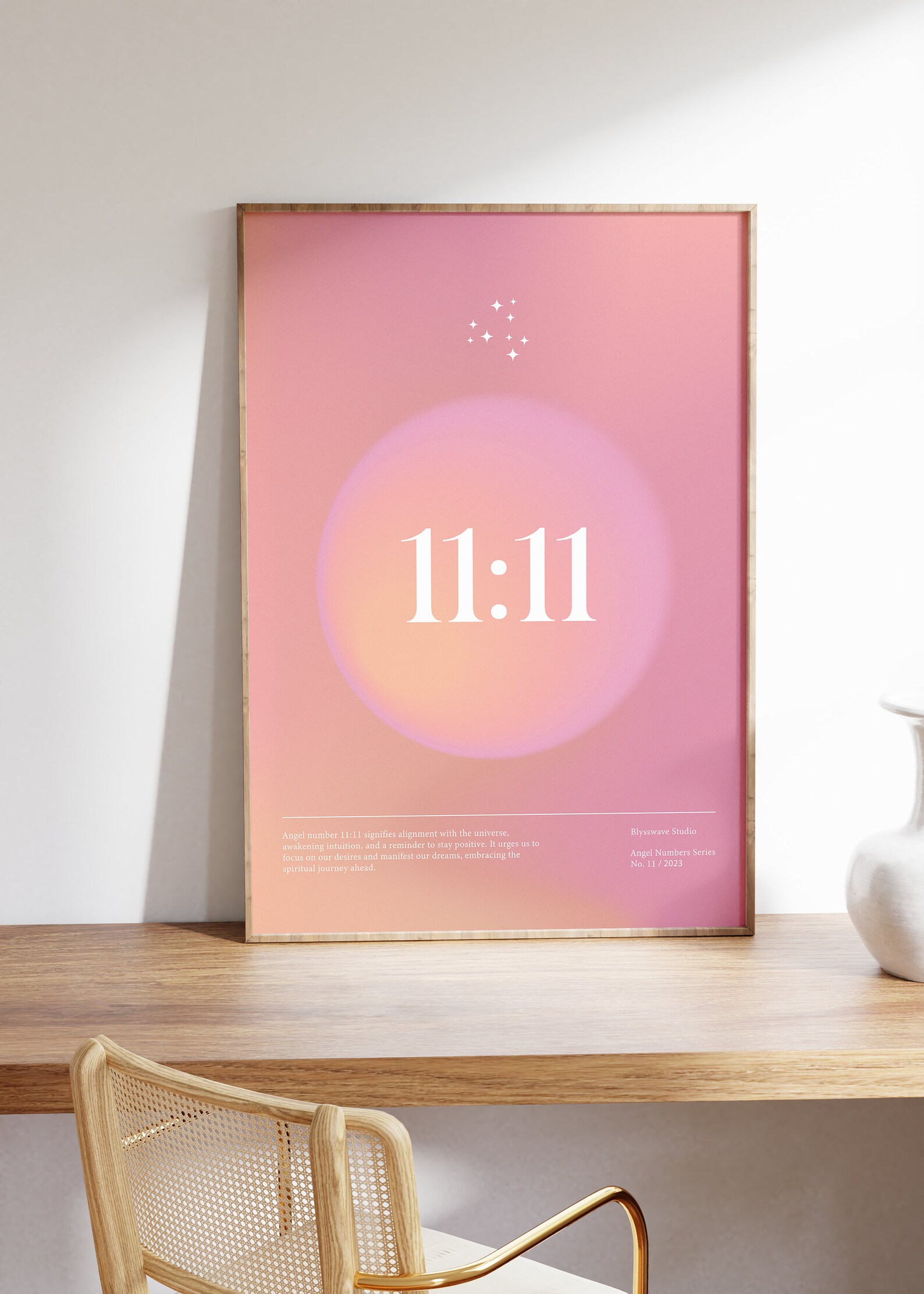 Angel Number 11:11 Y2K Aesthetic Aura Poster Trendy Pink Indie Room ...