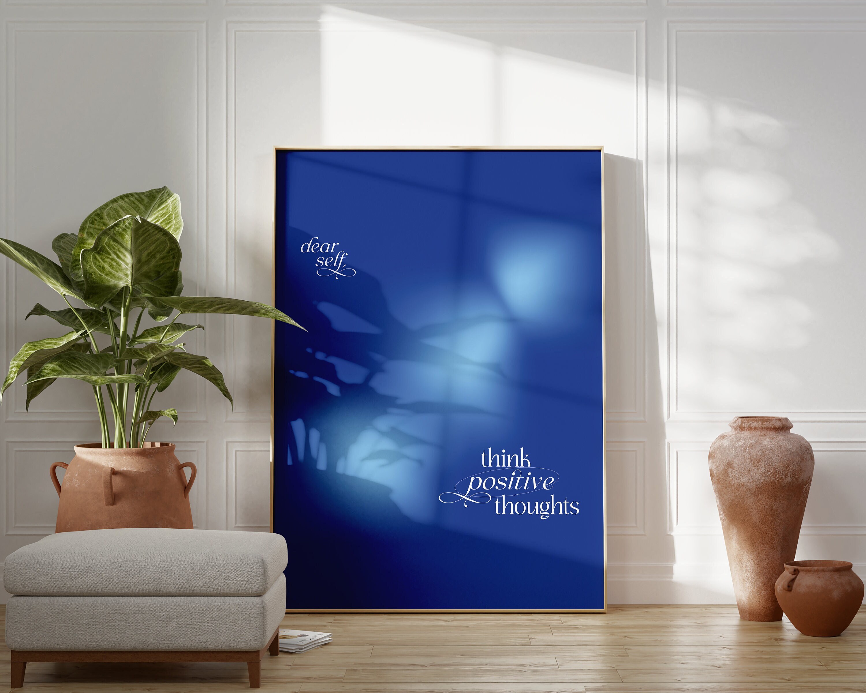 Blue Y2K Aesthetic Aura Energy Poster Grainy Gradient - Etsy