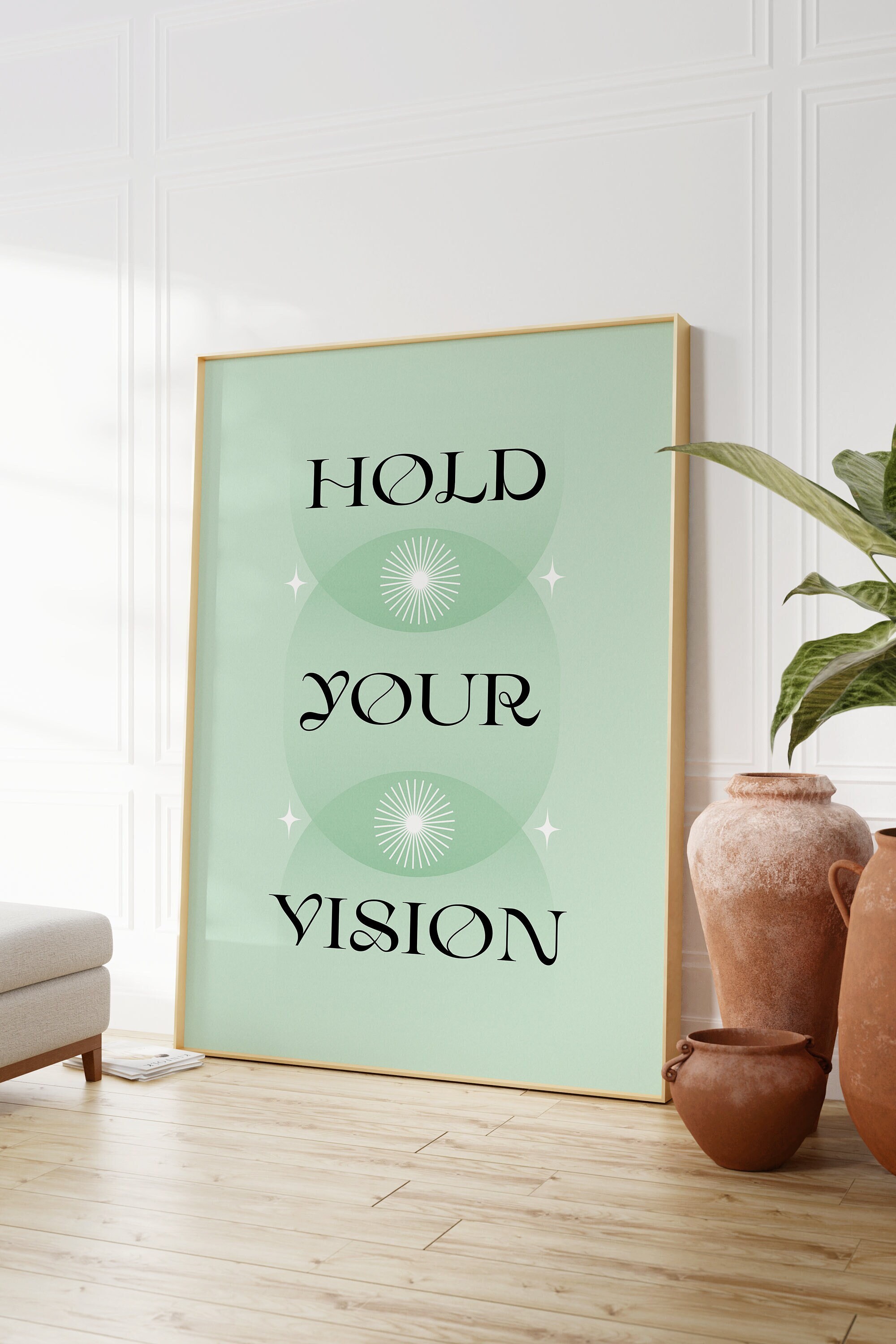 Sage Green Y2K Manifestation Poster Indie Room Decor Aesthetic Positive ...