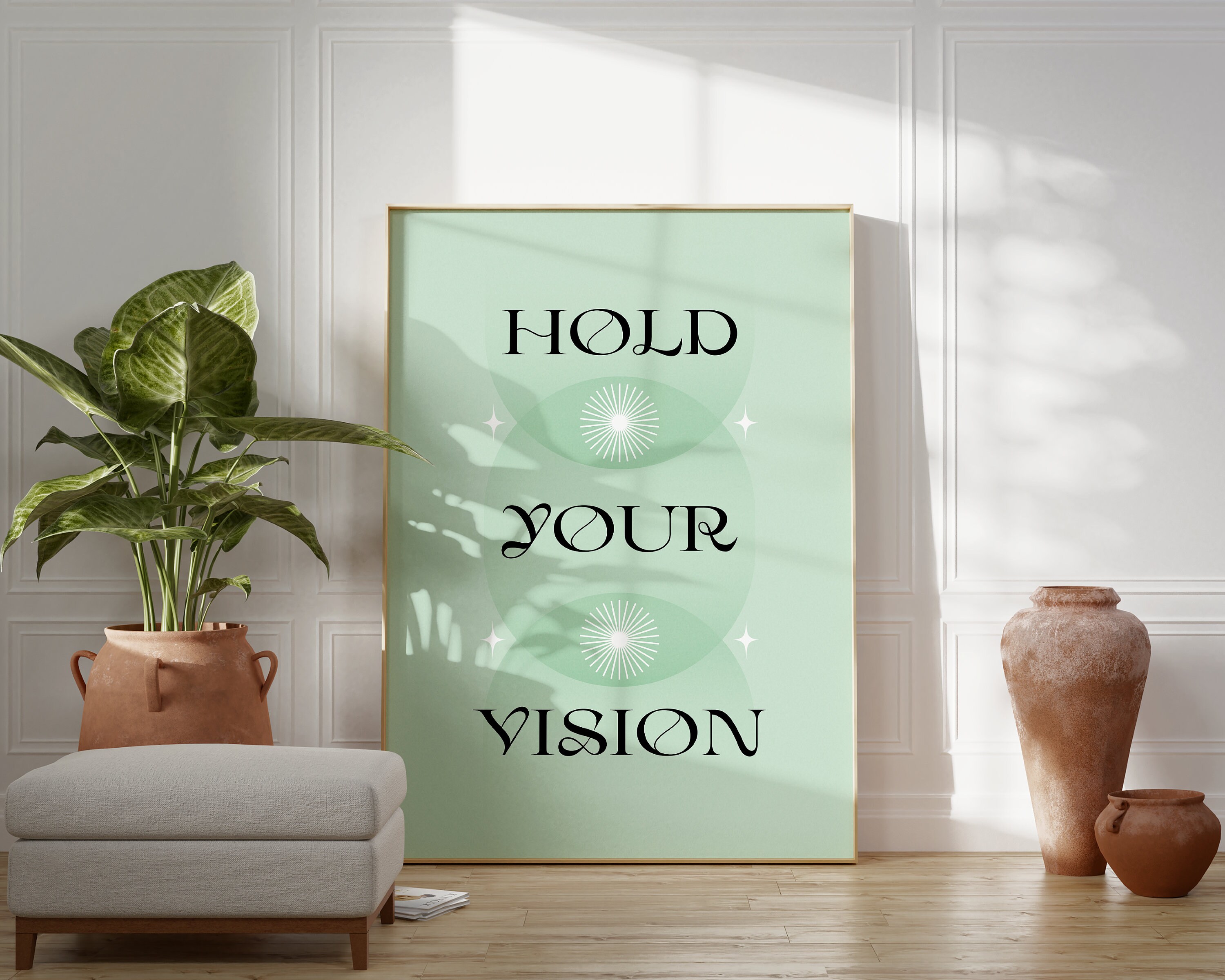 Sage Green Y2K Manifestation Poster Indie Room Decor Aesthetic Positive ...