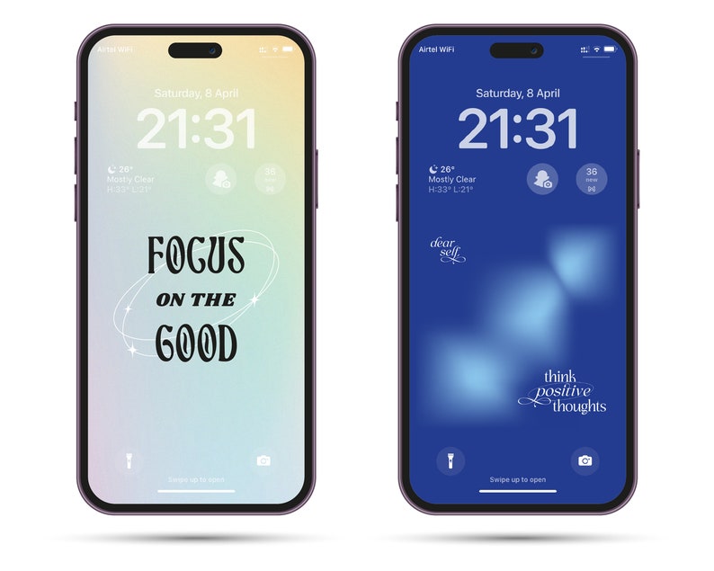 Aura iPhone iPad Wallpaper Aesthetic Gradient Homescreen - Etsy