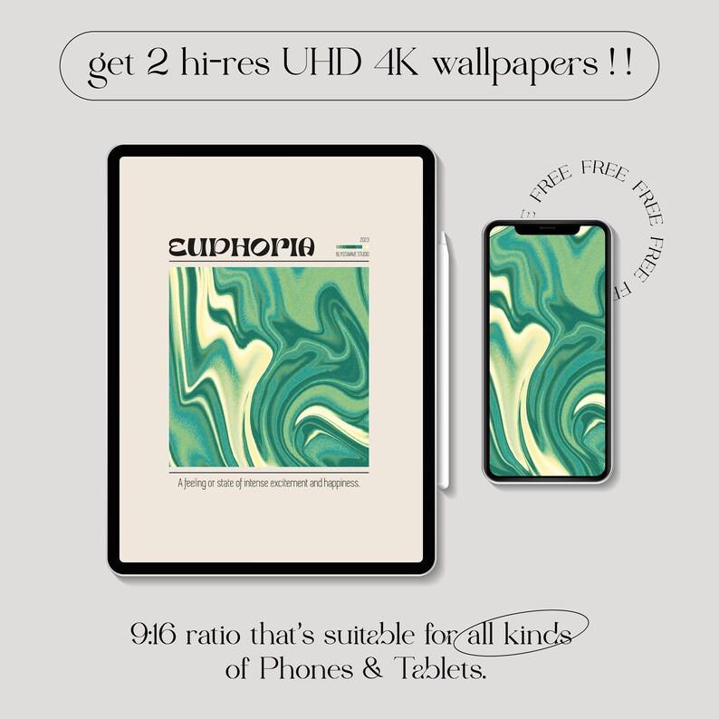 Euphoria Y2K Aesthetic Poster Sage Green Trippy Psychedelic Fluid Aura ...