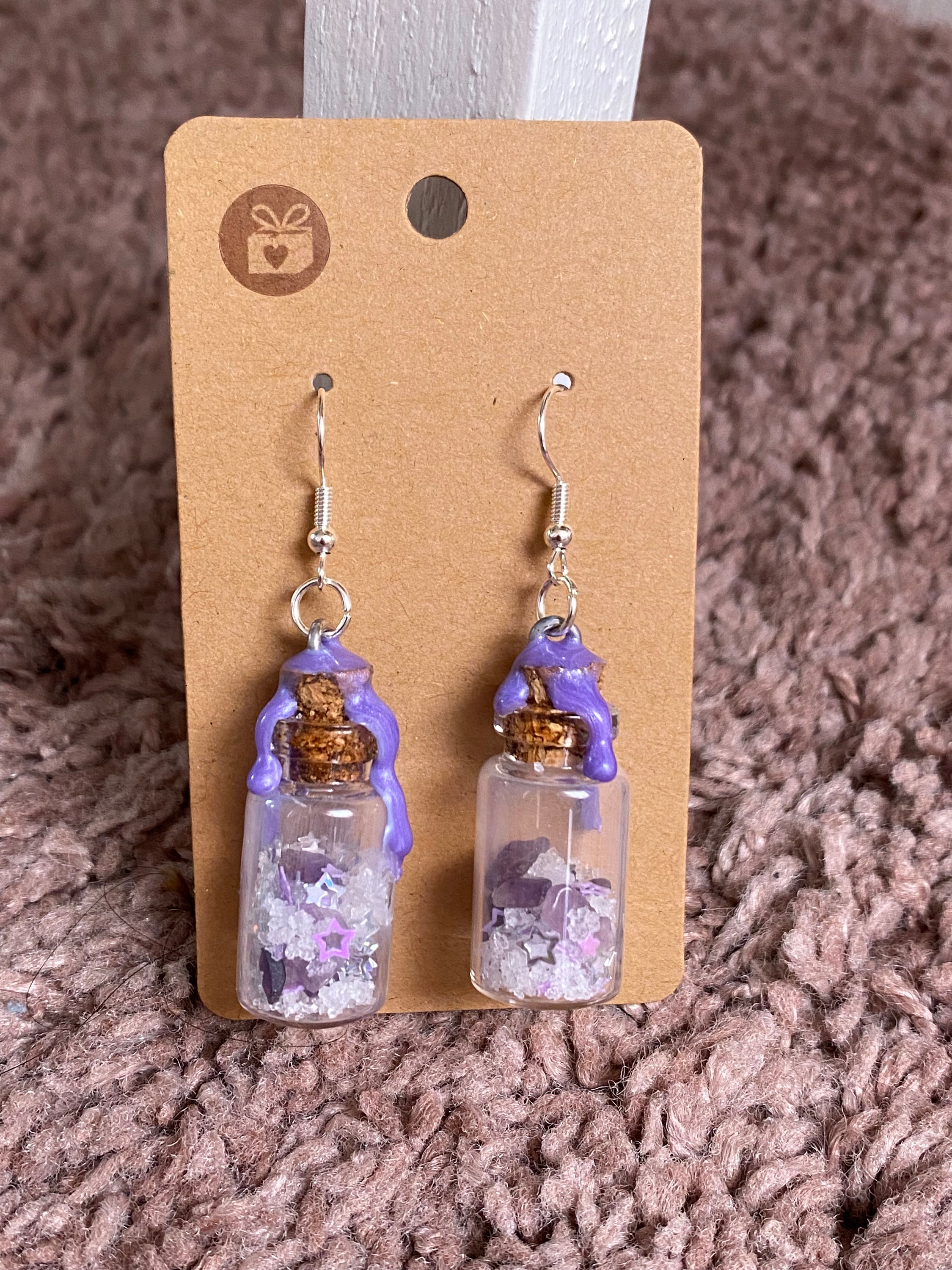 Vial Earrings Potion Fairy Jewellery Witchy Earrings - Etsy