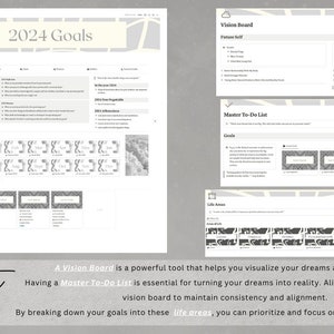 2024 Digital Planner | Notion Template | Goal Tracker - Etsy