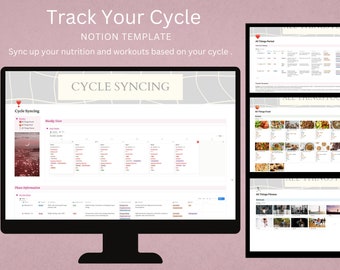 Cycle Syncing Notion Template Cycle Syncing Planner Cycle Syncing Nutrition, Workouts, Skincare ...