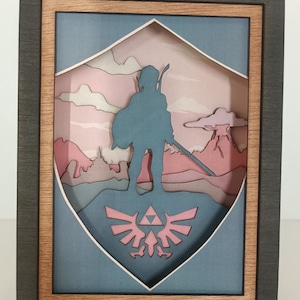 Legend of Zelda Night Light, Shadow Box, Legend of Zelda Link Lightbox ...
