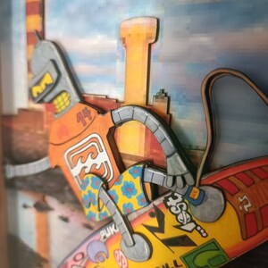 Futurama Inspired Shadow Box Night Light - Cool Bender Lightbox, Fun ...