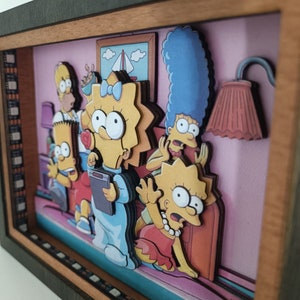 The Simpsons Shadow Box Night Light: Handmade Diorama Lamp - Etsy