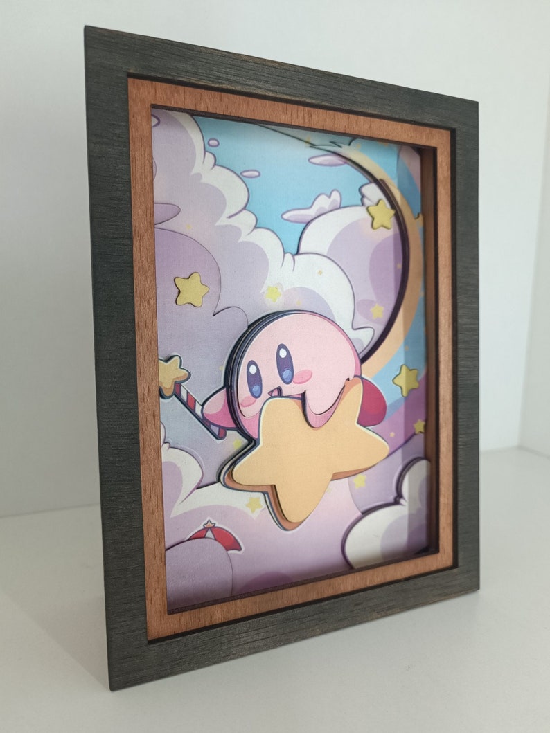 Kirby Night Light Kirby Shadow Box Kirby Lightbox Kirby - Etsy