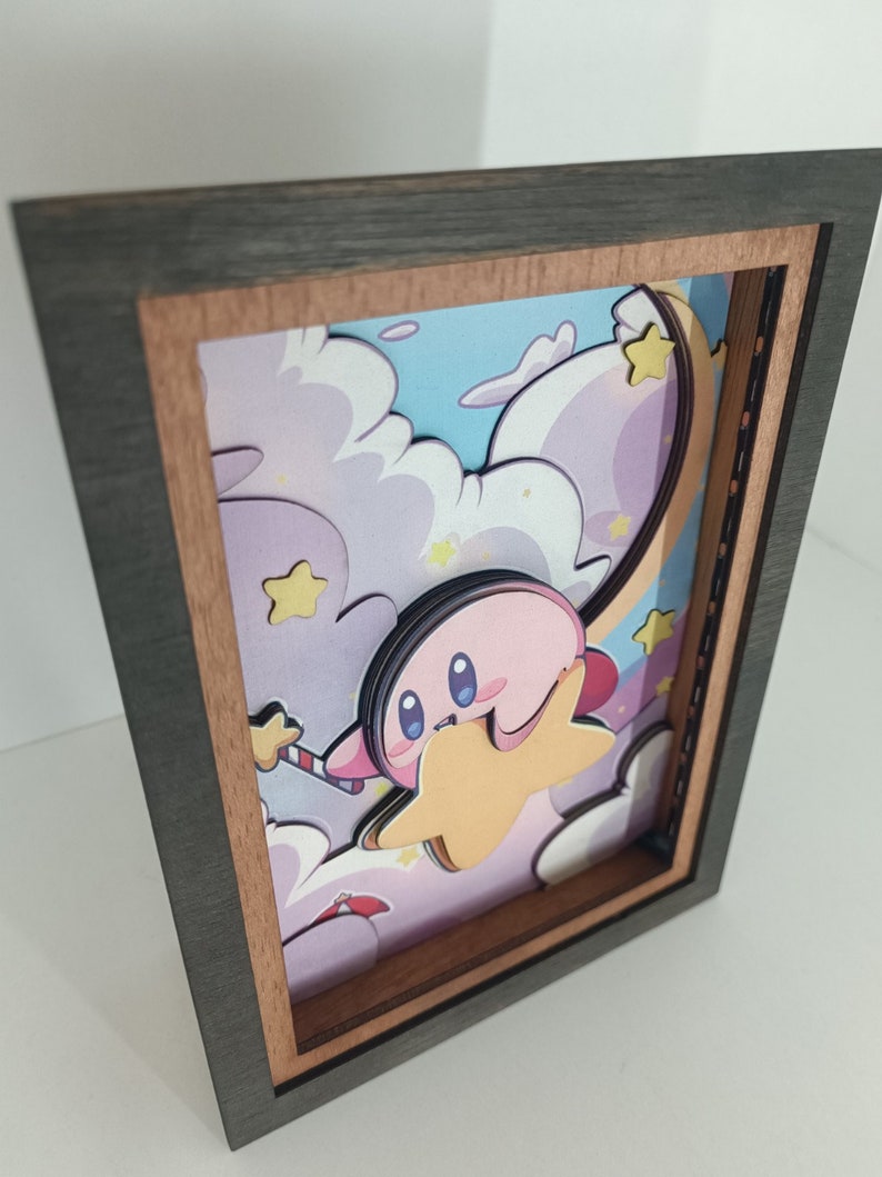 Kirby Night Light Kirby Shadow Box Kirby Lightbox Kirby - Etsy
