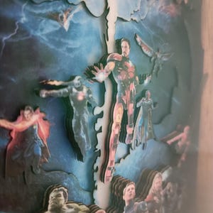 Superhero Night Light Set - Avengers Shadow Box, Thor Captain Lightbox ...